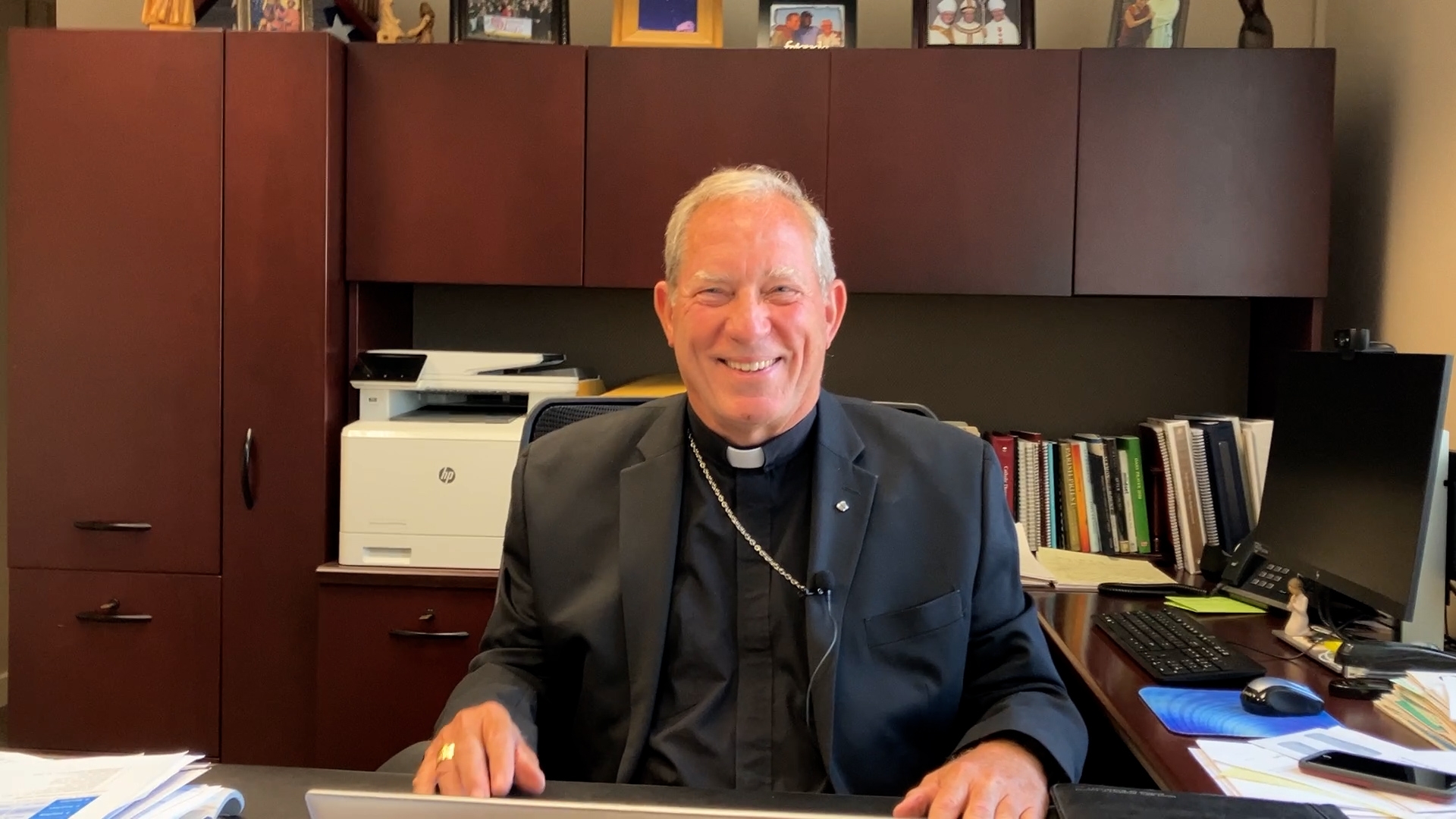 Diocese of Saginaw | bishop_at_desk_smiling.jpg